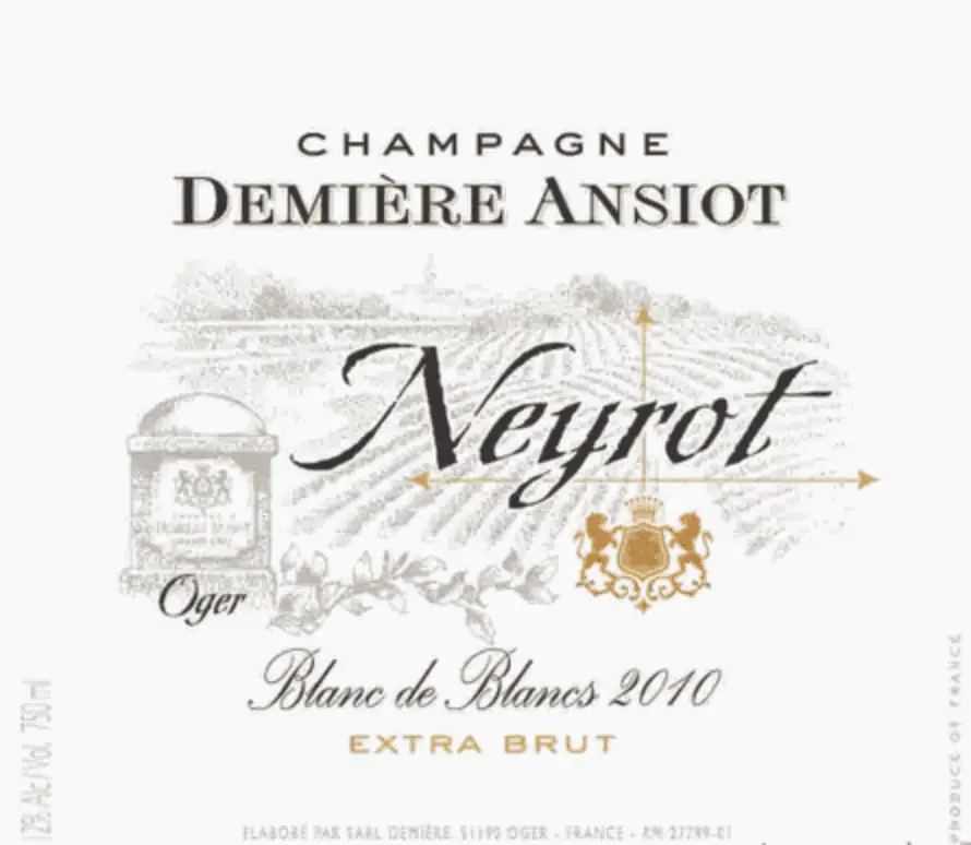 Champagne Extra Brut Blanc de Blancs Grand Cru, Cuvée Neyrot - Veritas ...